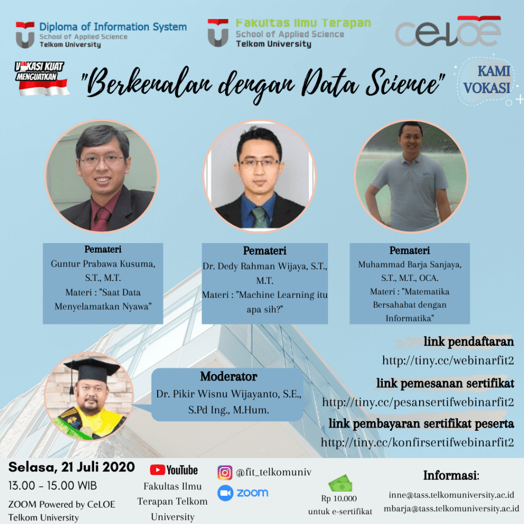 Webinar Series 2 of Diploma 3 Information Systems Study Program | Fakultas Ilmu Terapan ...