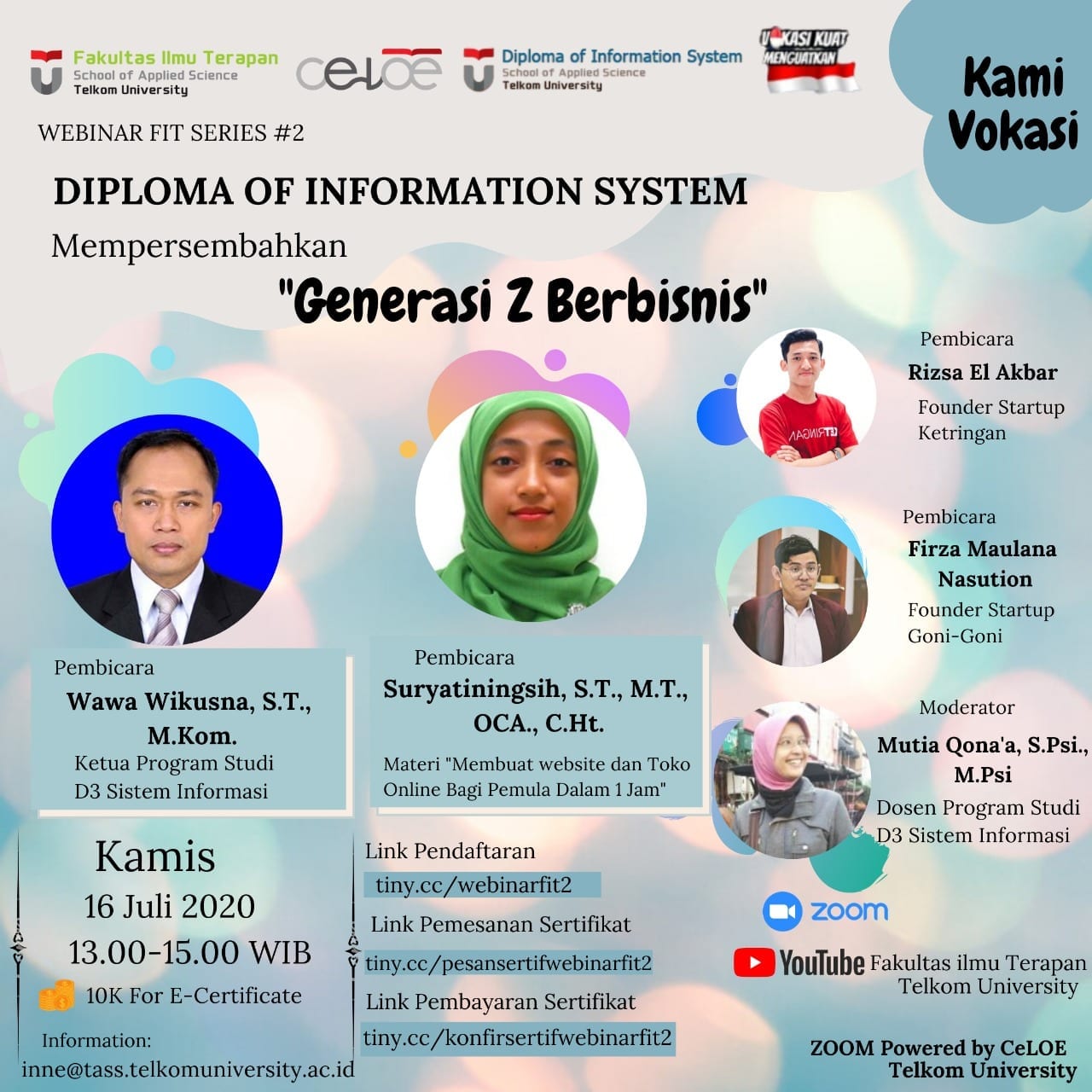 Webinar Series 2 of Diploma 3 Information Systems Study Program ...