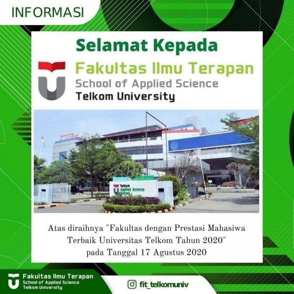 Fakultas Ilmu Terapan Universitas Telkom dinobatkan sebagai Fakultas dengan Prestasi Mahasiswa ...