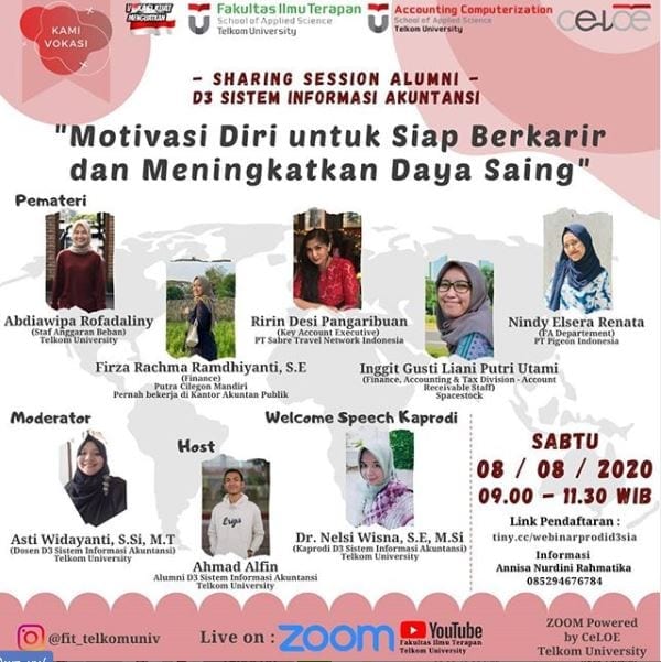 Webinar Sharing Session Alumni dengan tema "Motivasi Diri untuk Siap ...
